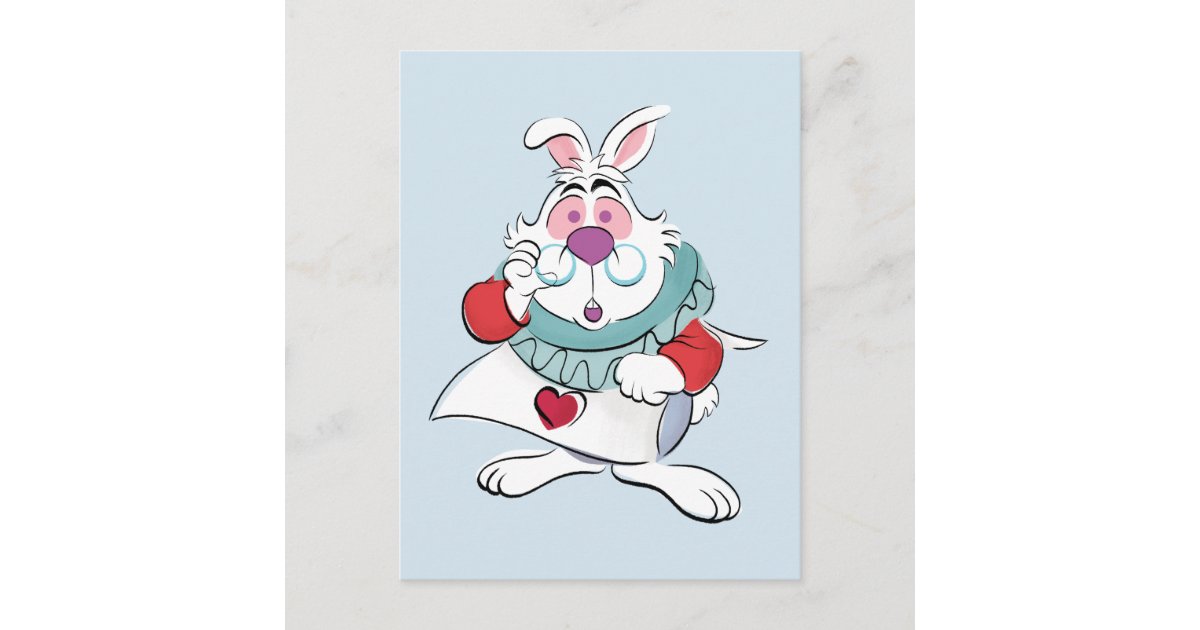 Alice In Wonderland | The White Rabbit Postcard | Zazzle