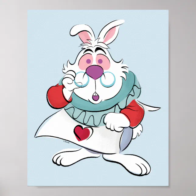 Alice In Wonderland | The White Rabbit Poster | Zazzle