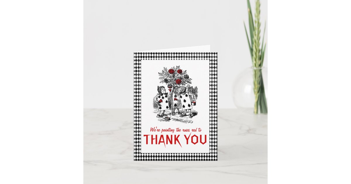 Alice in Wonderland Themed Thank You Card | Zazzle