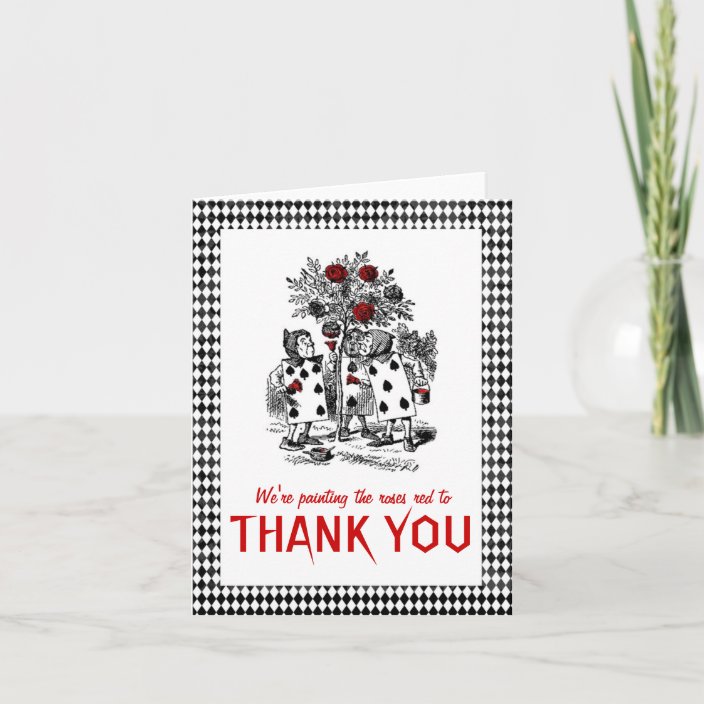 Alice in Wonderland Themed Thank You Card | Zazzle.com