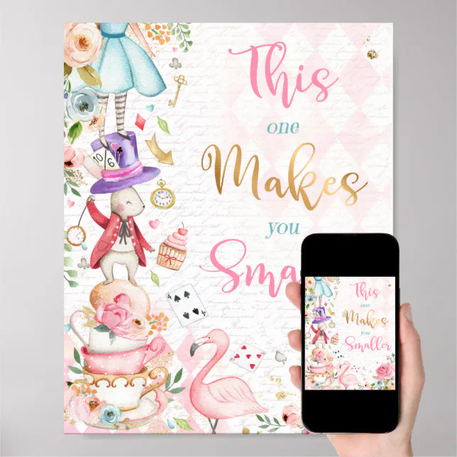 Alice In Wonderland This One Makes You Smaller Poster | Zazzle
