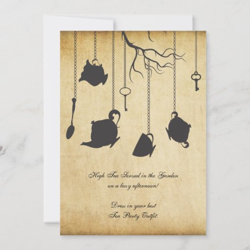 Alice in Wonderland Unbirthday Birthday Tea Party Invitation | Zazzle