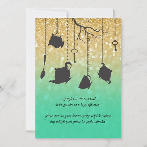 Alice in Wonderland Unbirthday Birthday Tea Party Invitation | Zazzle