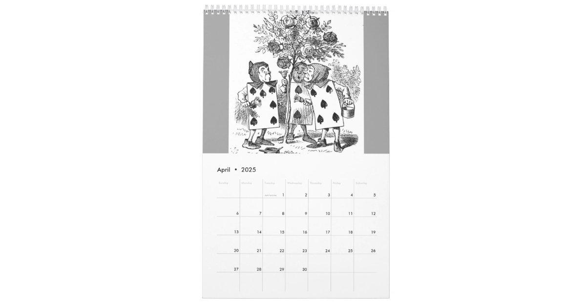 Alice in Wonderland, Vintage Calendar | Zazzle