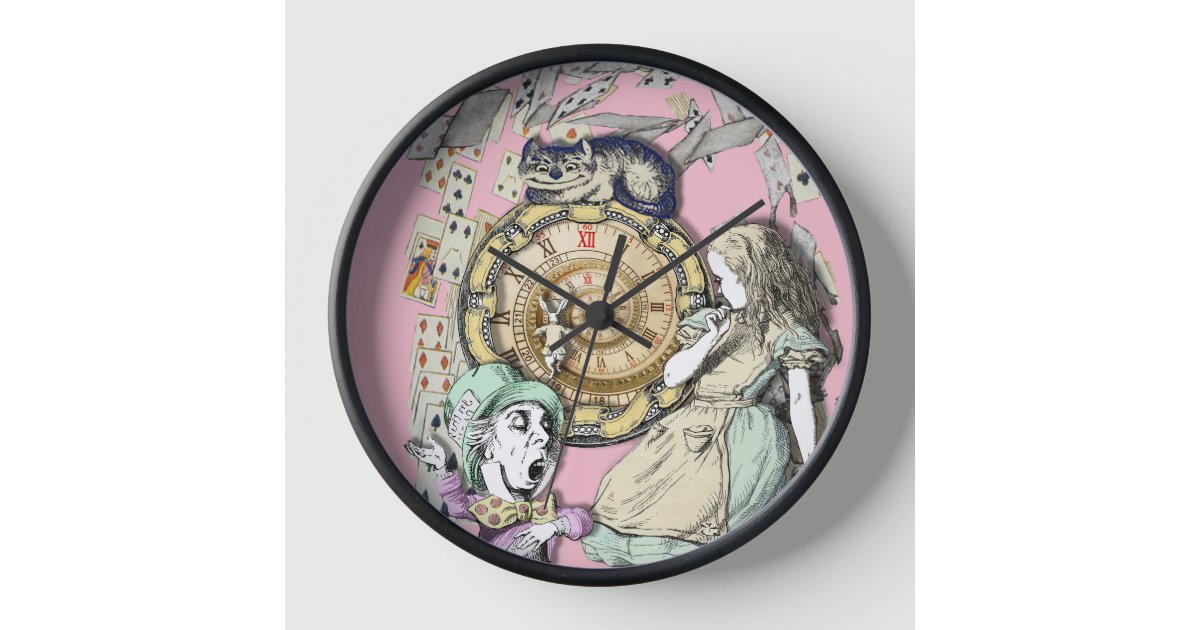 Alice in Wonderland Wall Clock, Original Drawings, Clock | Zazzle