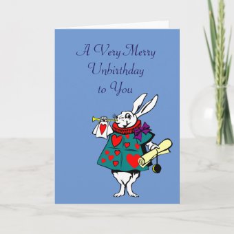 Alice in Wonderland: White Rabbit Card | Zazzle