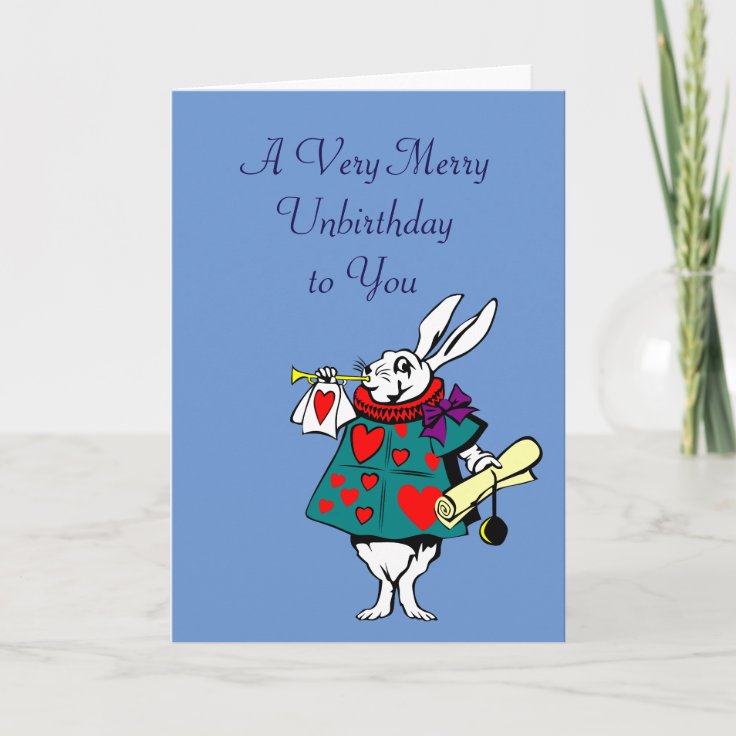 Alice in Wonderland: White Rabbit Card | Zazzle
