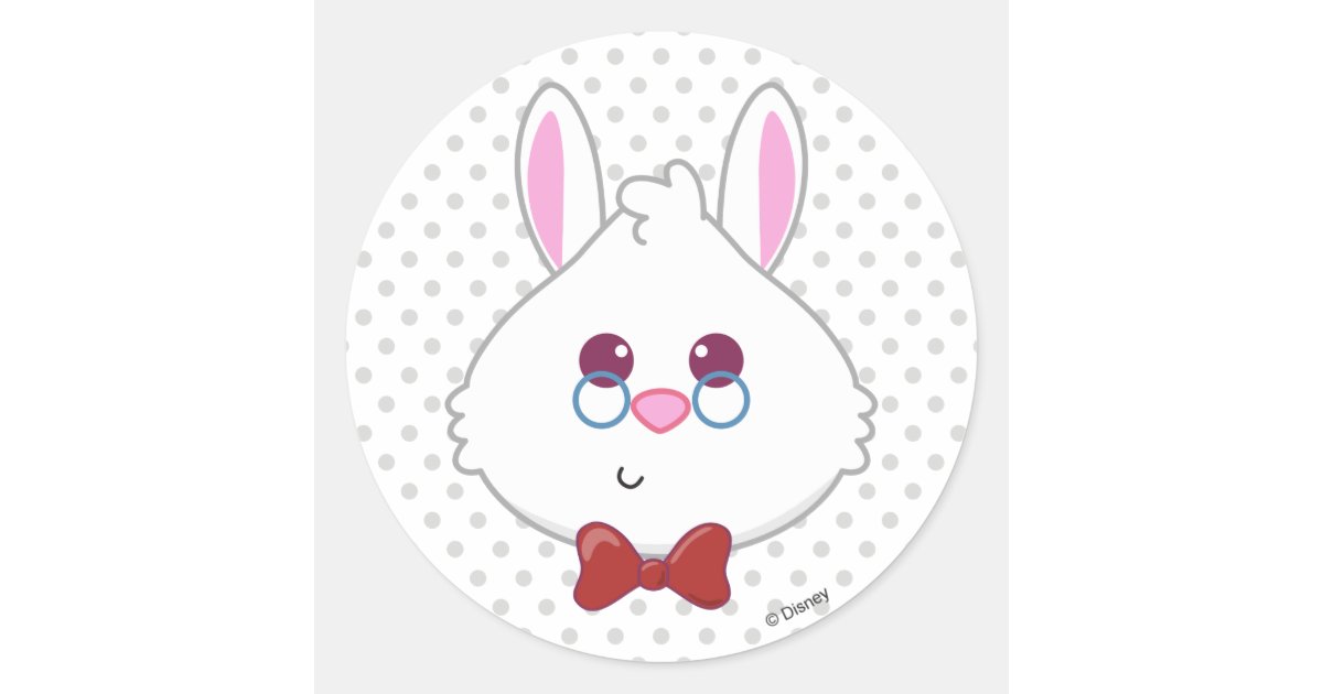 Alice in Wonderland | White Rabbit Emoji Classic Round Sticker | Zazzle