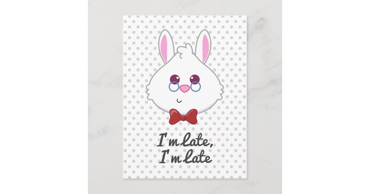 Alice in Wonderland | White Rabbit Emoji Postcard | Zazzle
