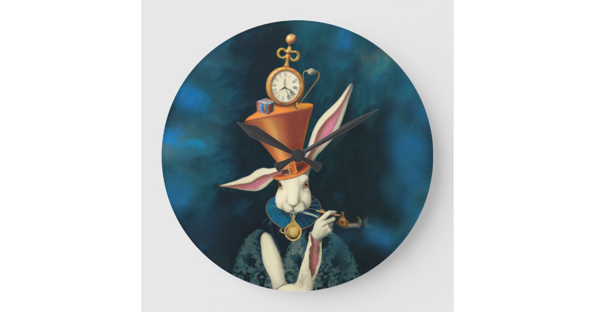 Alice In Wonderland's Rabbit, Wall Clock | Zazzle