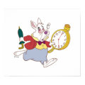 Alice in Wonderland's White Rabbit Running Disney Poster | Zazzle