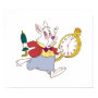 Alice in Wonderland's White Rabbit Running Disney Poster | Zazzle