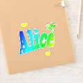 Alice Name Logo With Unicorn, Sticker | Zazzle