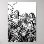 Alice Talks with Garden Flowers Poster | Zazzle