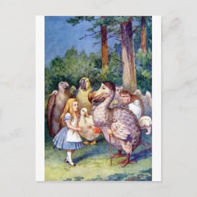 Alice & the Dodo in Full Color Postcard | Zazzle