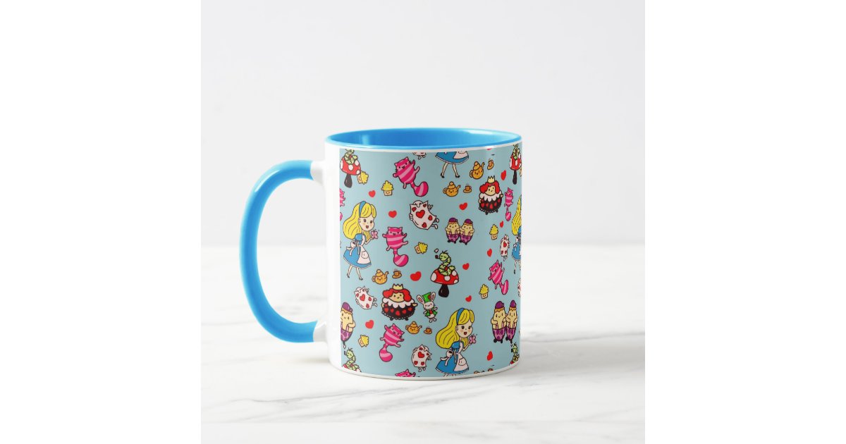Alice Wonderland Mad Hatter Cat Doodle Art by Leah Mug | Zazzle