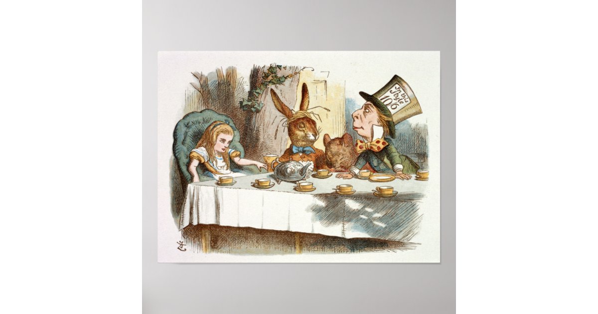 Alice's Tea Party Poster | Zazzle
