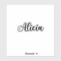 Alicia Name - Handwritten Calligraphy Sticker | Zazzle