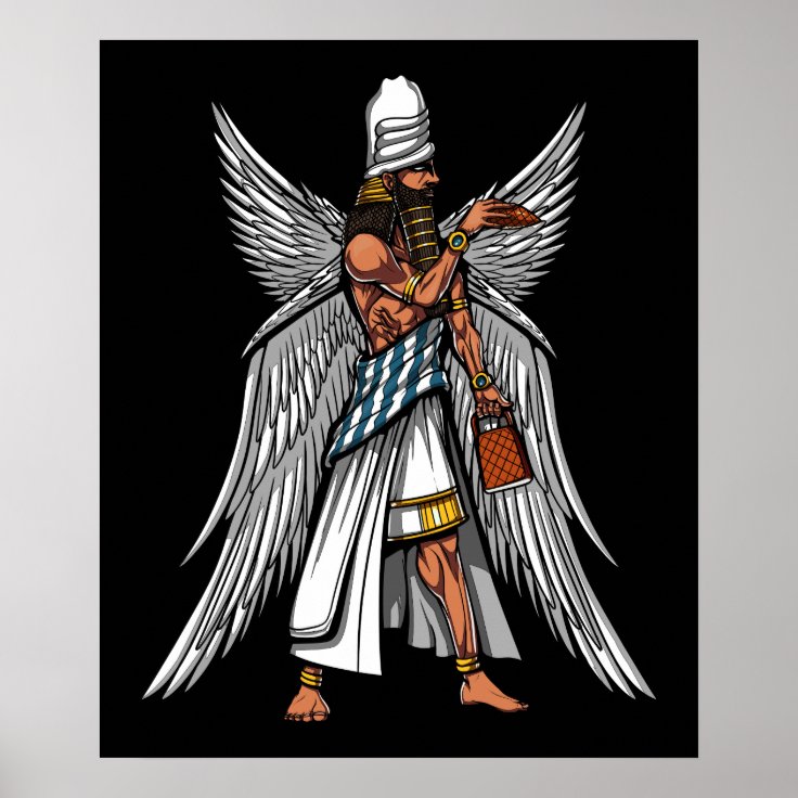Alien Anunnaki God Ancient Sumerian King Poster | Zazzle