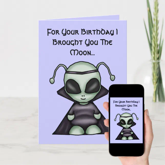 Alien Birthday Card | Zazzle