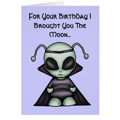 Alien Birthday Card | Zazzle