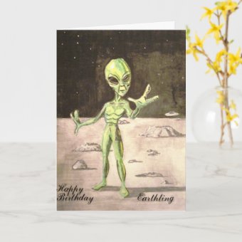 Alien Birthday card | Zazzle