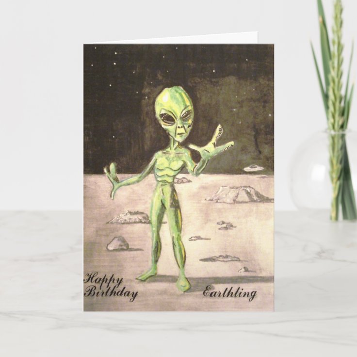 Alien Birthday card | Zazzle