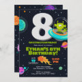 Alien Birthday Invitation, Space Birthday Invite | Zazzle