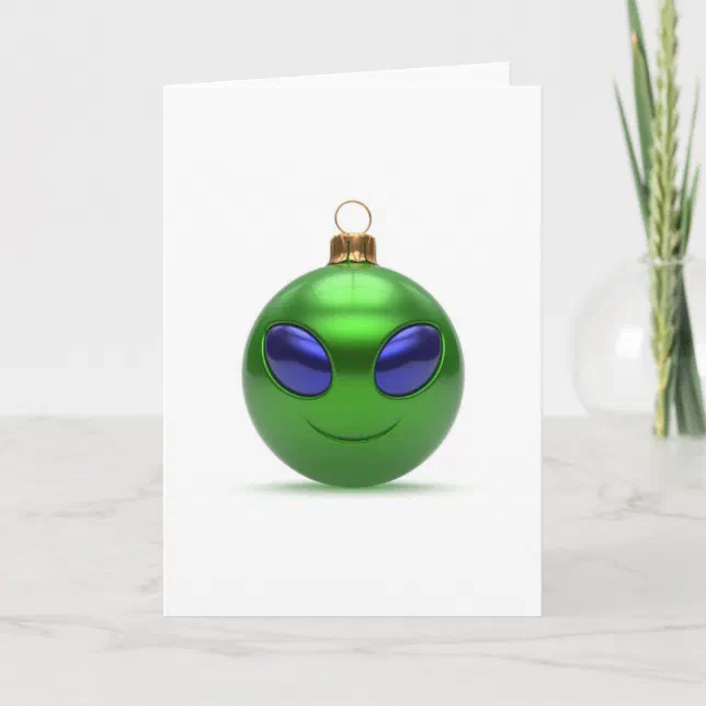 Alien Christmas Holiday Card | Zazzle