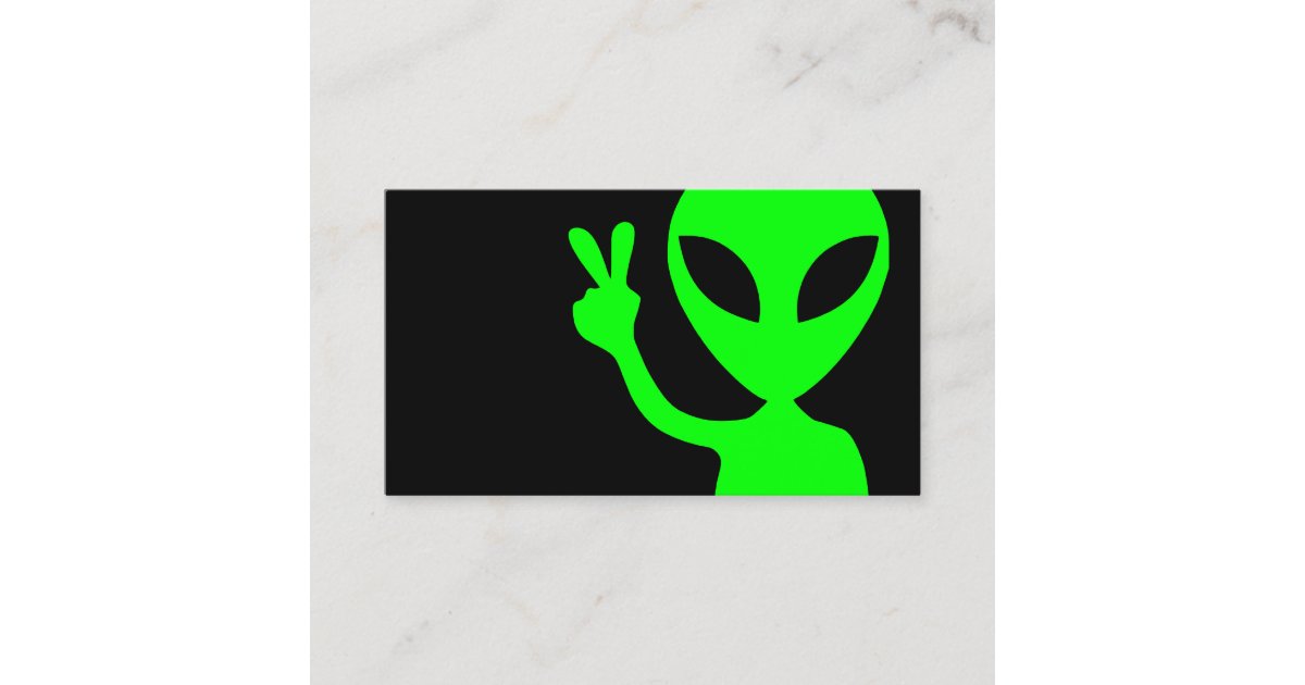 Alien Close Up Business Card | Zazzle