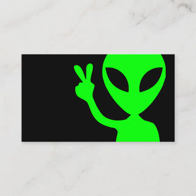 Alien Close Up Business Card | Zazzle