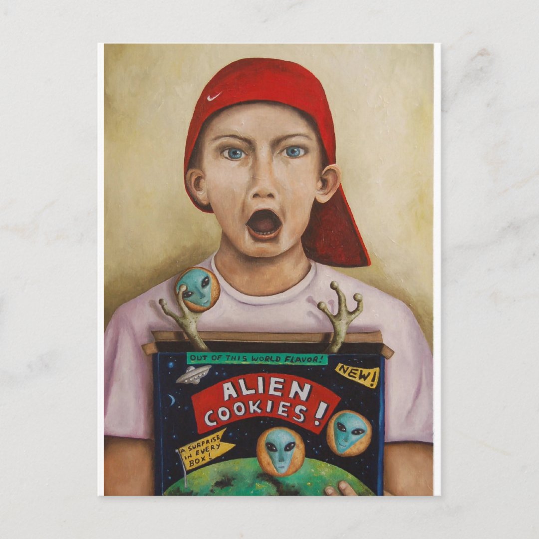 Alien Cookies Postcard | Zazzle