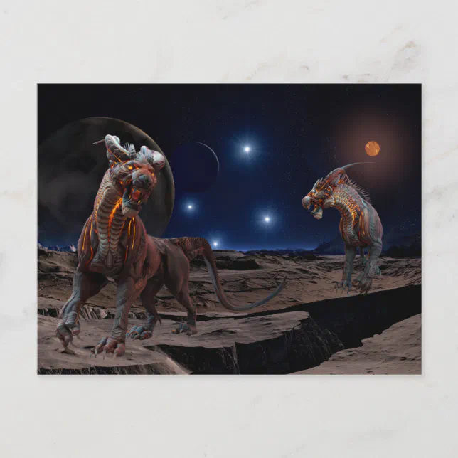 Alien Creature Planet Scary Postcard | Zazzle