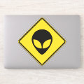 Alien Crossing Sticker | Zazzle