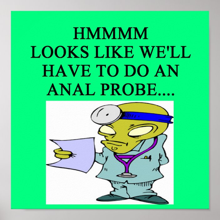 alien doctor joke poster | Zazzle.com