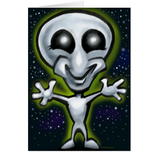 Alien Greeting Card | Zazzle