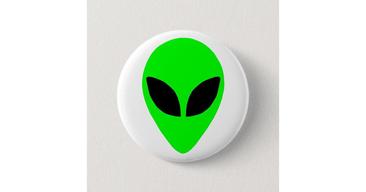 Alien Head Button | Zazzle