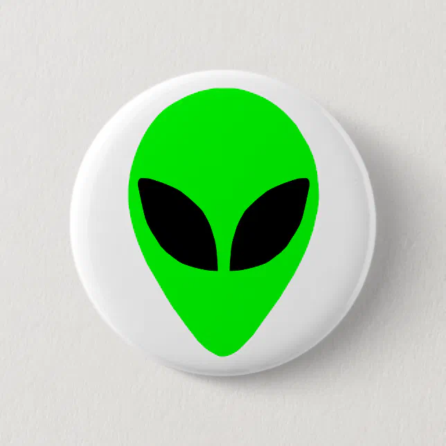 Alien Head Button | Zazzle