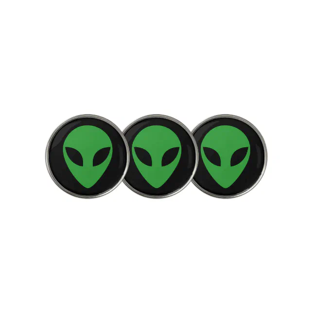 Alien Head Golf Ball Marker | Zazzle
