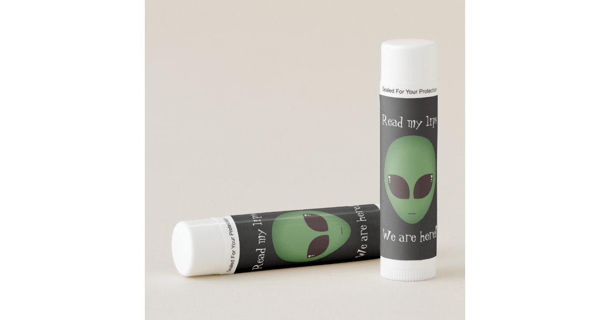 Alien Head Outer Space Fun Green Illustration Lip Balm | Zazzle