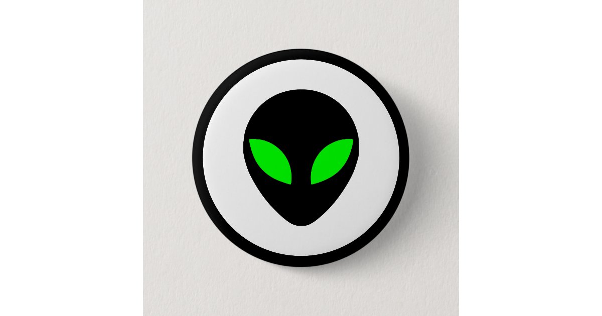 Alien Head Pinback Button | Zazzle