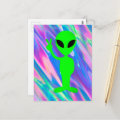 alien hologram postcard | Zazzle