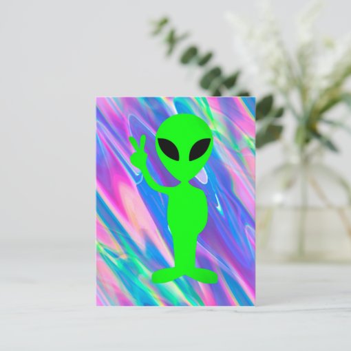 alien hologram postcard | Zazzle