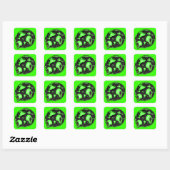 Alien Invasion Square Sticker | Zazzle
