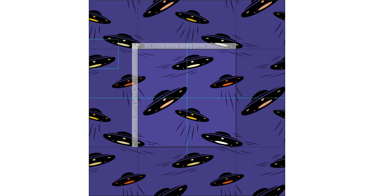 Alien Invasion UFO Printed Fabric | Zazzle