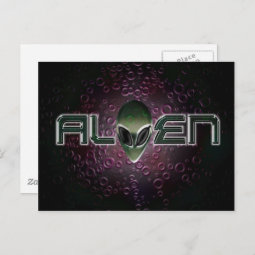 Alien logo Postcard | Zazzle