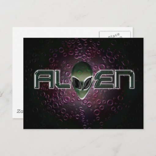 Alien logo Postcard | Zazzle