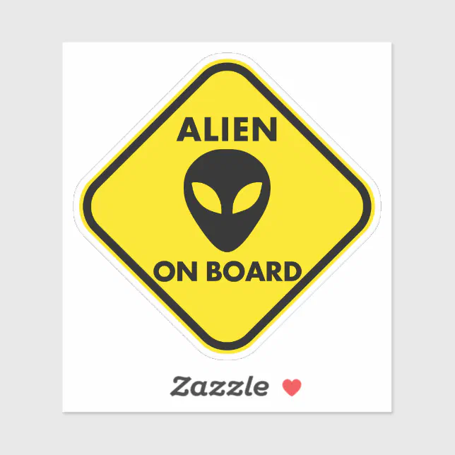 ALIEN ON BOARD STICKERS | Zazzle