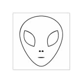 Alien Outline Rubber Stamp | Zazzle