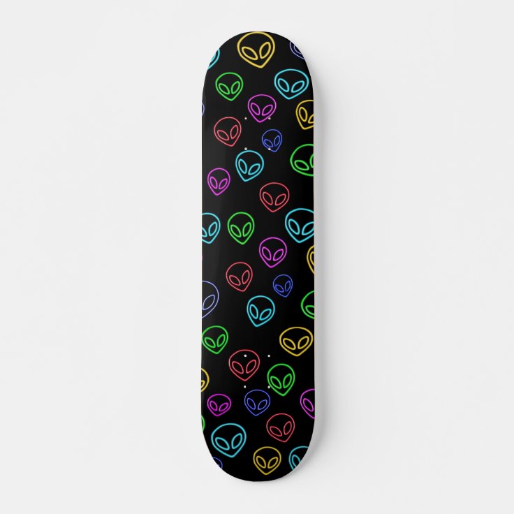 Alien Outline Skateboard | Zazzle